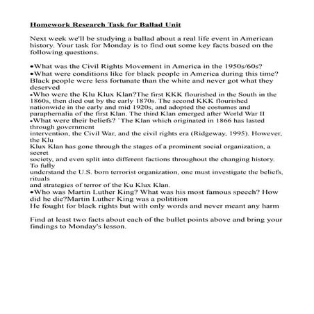 Ballad of birmingham research task | PDF