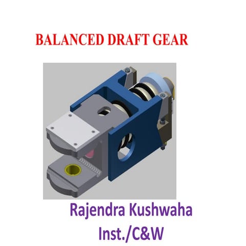 Ballance type draft gear Used in HHP Diesel locomotive WDG 4 and WDP 4 ...