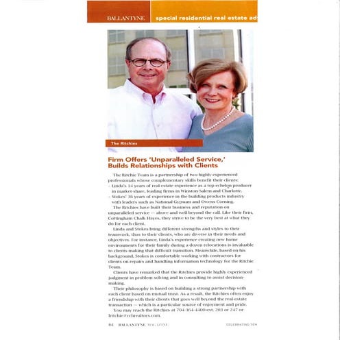 Ballantyne Mag Article June 2010 | PDF