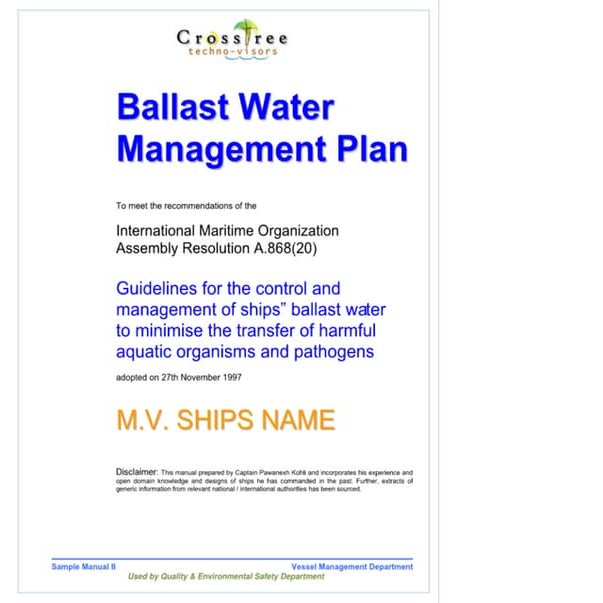 Ballast Water Management | PDF