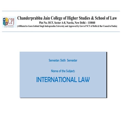 INTERNATIONAL LAW | PPT