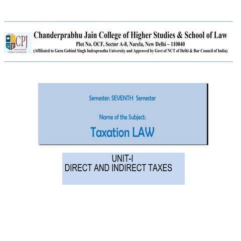 Taxation LAW | PPT