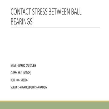 contact stress | PPTX