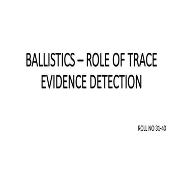 Gunshot residue, forensic analysis and interpretation ppt 03 | PPT