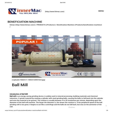 Ball mill | PDF