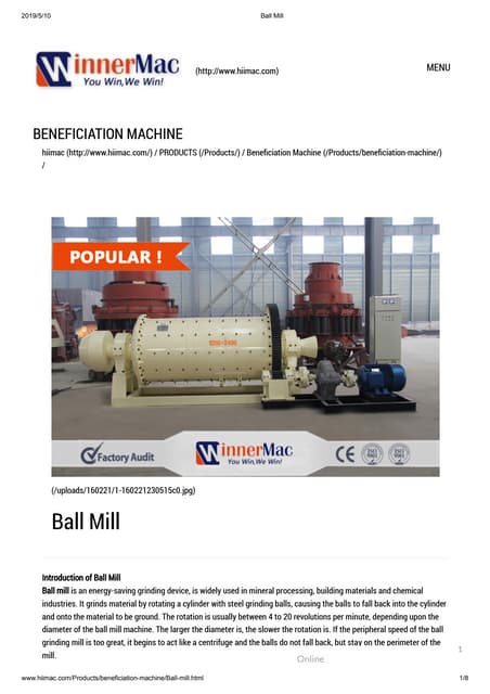 Ball Mill | PPT