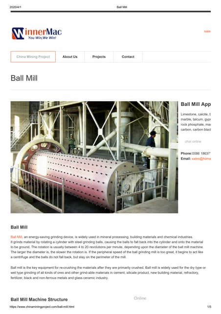 Ball mill | PPTX