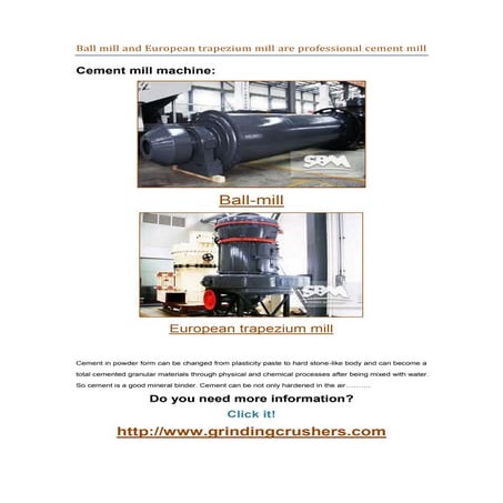 Cement industry : grinding process of ball mill | PPTX