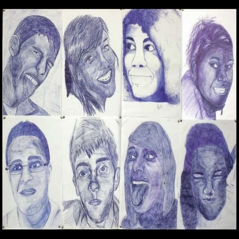 Ballpoint Pen Self Portraits | PPT