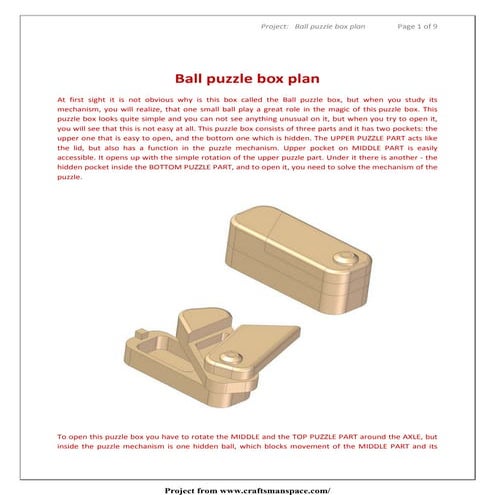 Ball puzzle box plan | PDF
