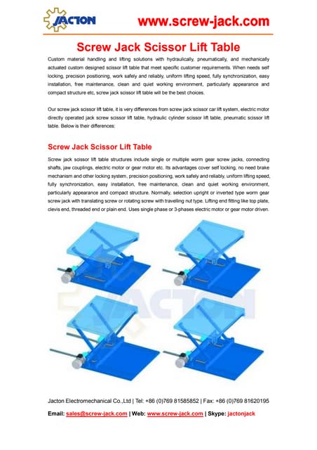 Worm gear platform lift, electric worm gear screw lift jack for lift ...