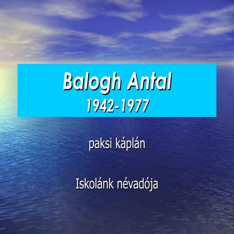 Balogh Antal | PPT