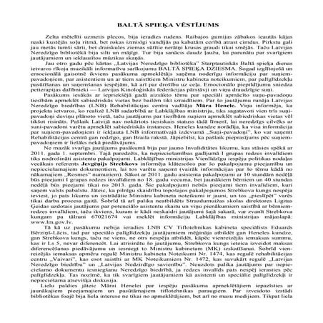 Gunta Anča/Iveta Neimane (SUSTENTO) "Invaliditātes veidi, pasākumu ...
