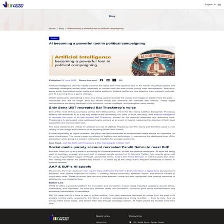 Bal Thackeray to Nehru How AI Is Reshaping Indian Politics | PDF