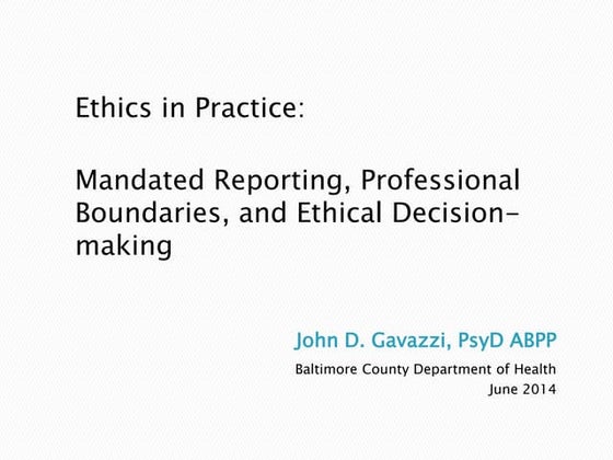 Ethical decision making (corey et al) | PDF