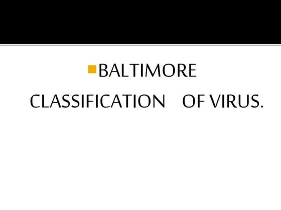 Baltimore classification virus | PPT