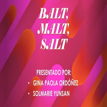 BALT, MALT, SALT | PDF