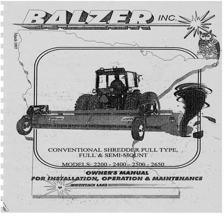 Balzer 2200, 2650 | PDF