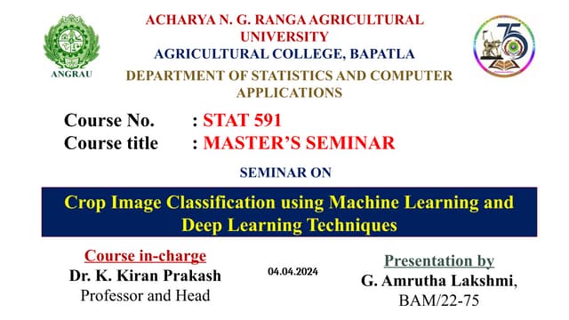 Paper Presentation on CATTLE BREED DETECTION AND CATEGORIZATION USING IMAGE PROCESSING AND ...