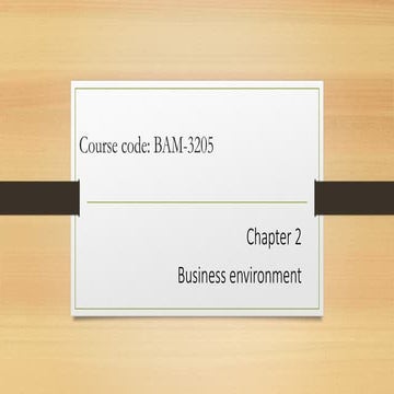 BAM-3205 (Chapter 2).Business Environmentpptx | PPTX