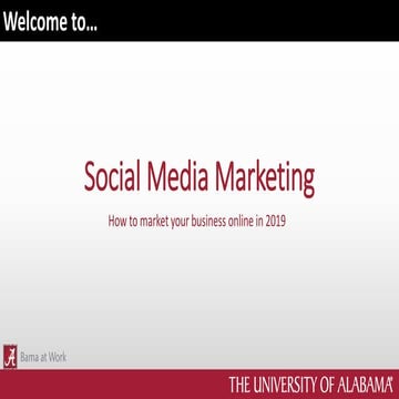 Social Media Workshop on behalf of Bama Works | PPT