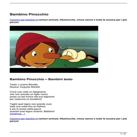 Bambino Pinocchio | PDF