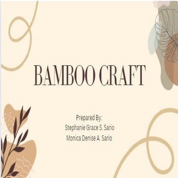 Bamboo Craft Bamboo Craft Bamboo Craft B | PPTX