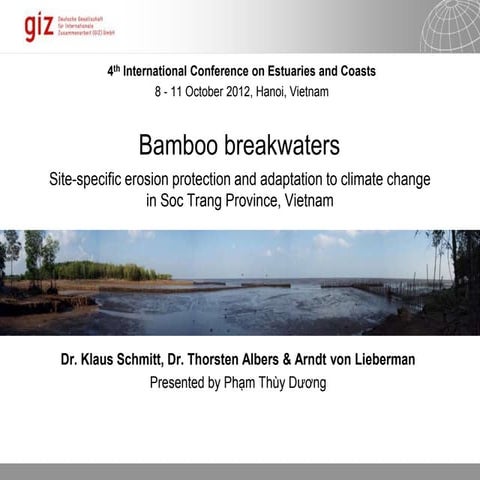 Bamboo breakwater icec_2012 | PPTX