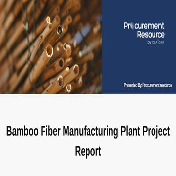 Bamboo Fiber Manufacturing Plant Project Report | PDF