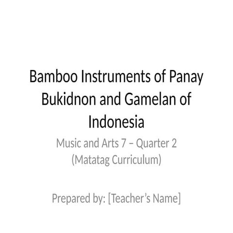 Folk Music: Common to the Philippines and Southeast Asia | PPTX