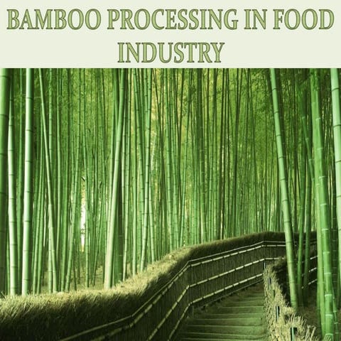 Bamboo processing in food industry | PPTX