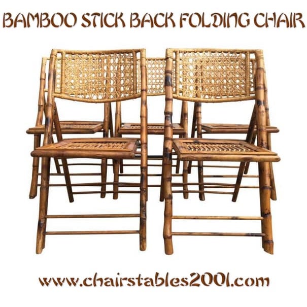 Bamboo stick back folding chair | DOCX