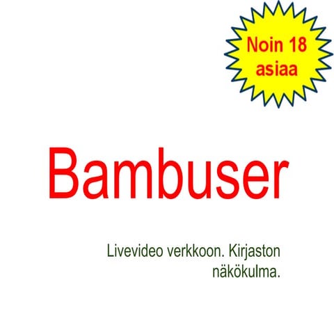 Bambuser | PDF
