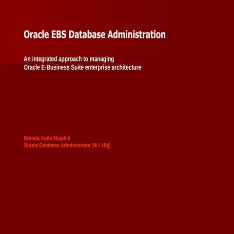 Oracle_EBS | PPT | Databases | Computer Software and Applications