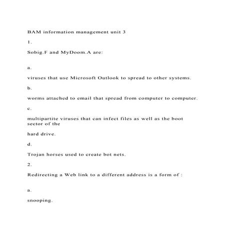 BAM information management unit 31.Sobig.F and MyDoom.A ar.docx