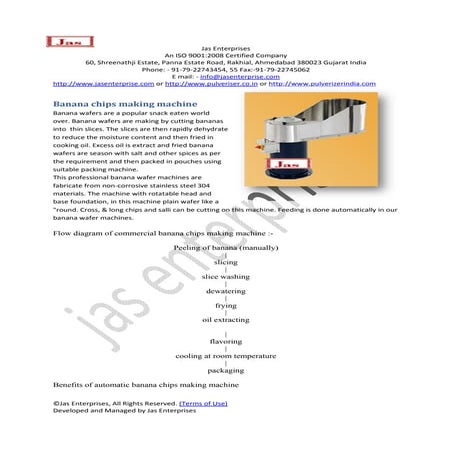 Potato chips-making-machine | PDF