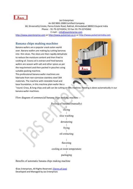 Potato chips-making-machine | PDF