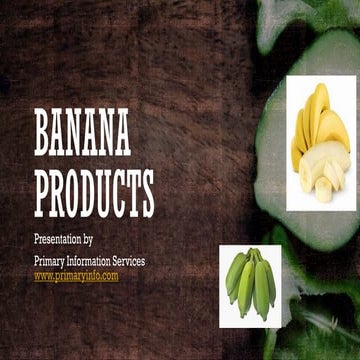 Banana products | PDF