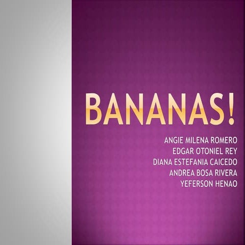 Bananas product english | PPTX