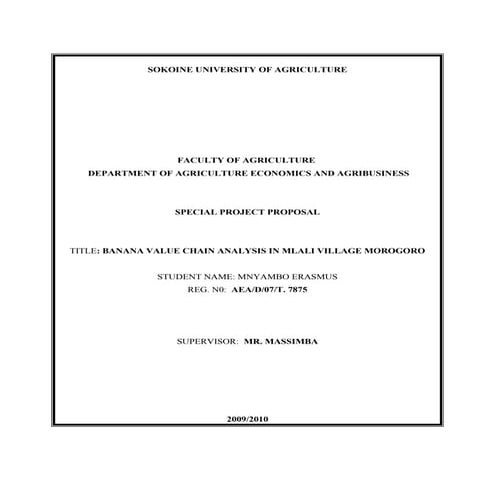 Banana value chain | DOC