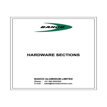 Aluminium Hardware Products Manufacturer & Supplier | Banco Aluminium | PDF