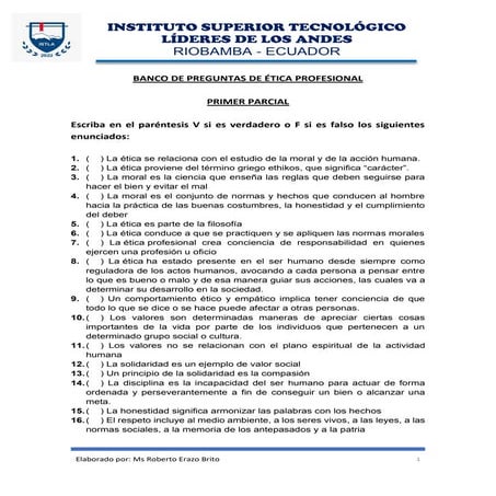 BANCO DE PREGUNTAS DE ÉTICA PROFESIONAL - PRIMER PARCIAL.pdf