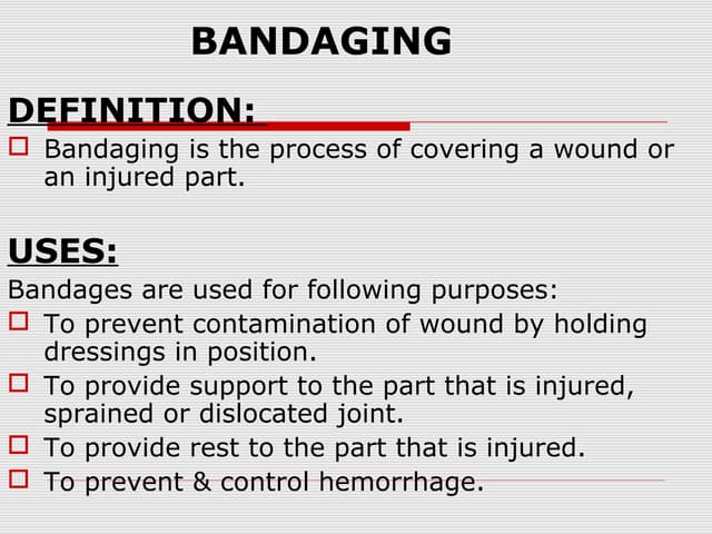 First aid & bandaging | PDF