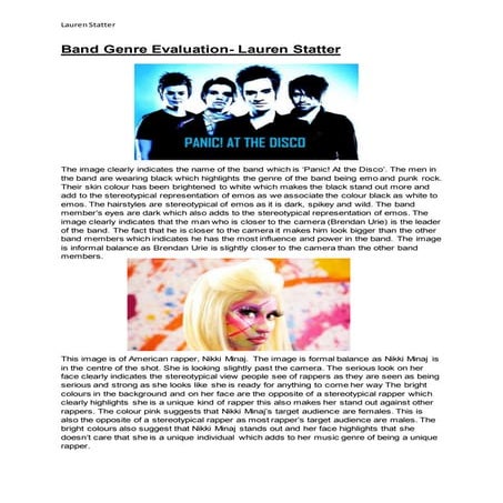 Band genre evaluation | PDF