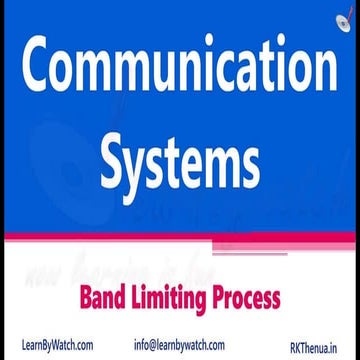 Band limiting process | Communication Systems | PPTX