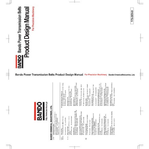 Bando Power Transmission Belts - Product Design Manual pdfc t-ts-20 en ...