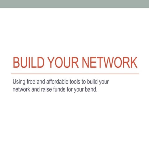 Building your network | PPT