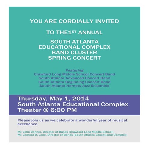 Band spring concert flyer | DOCX | Music | Entertainment