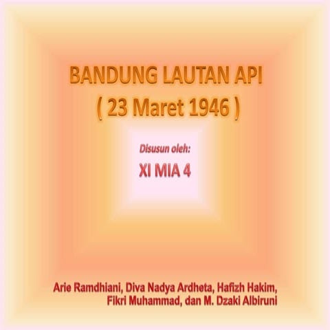 Bandung Lautan Api Sejarah Indonesia SMA | PPTX