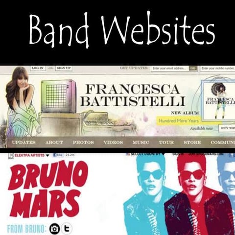 Band websites | PPT